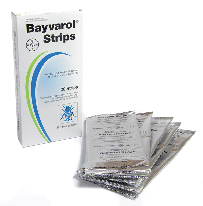 Bayvarol Strips - Varroa Treatment - PKT 20 - Ecrotek Beekeeping Supplies Australia